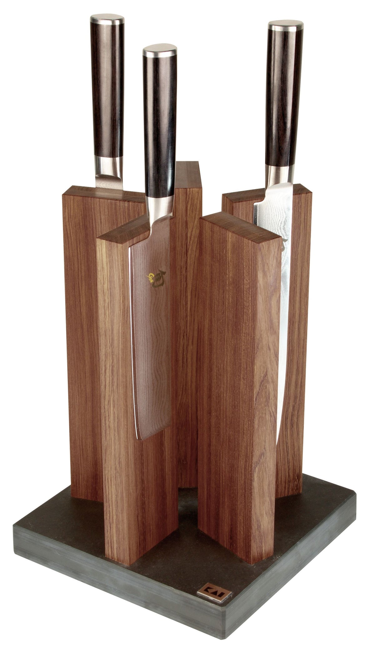 Kai Stonehenge 5 Pillar Walnut Knife Block with Granite Base – The ...